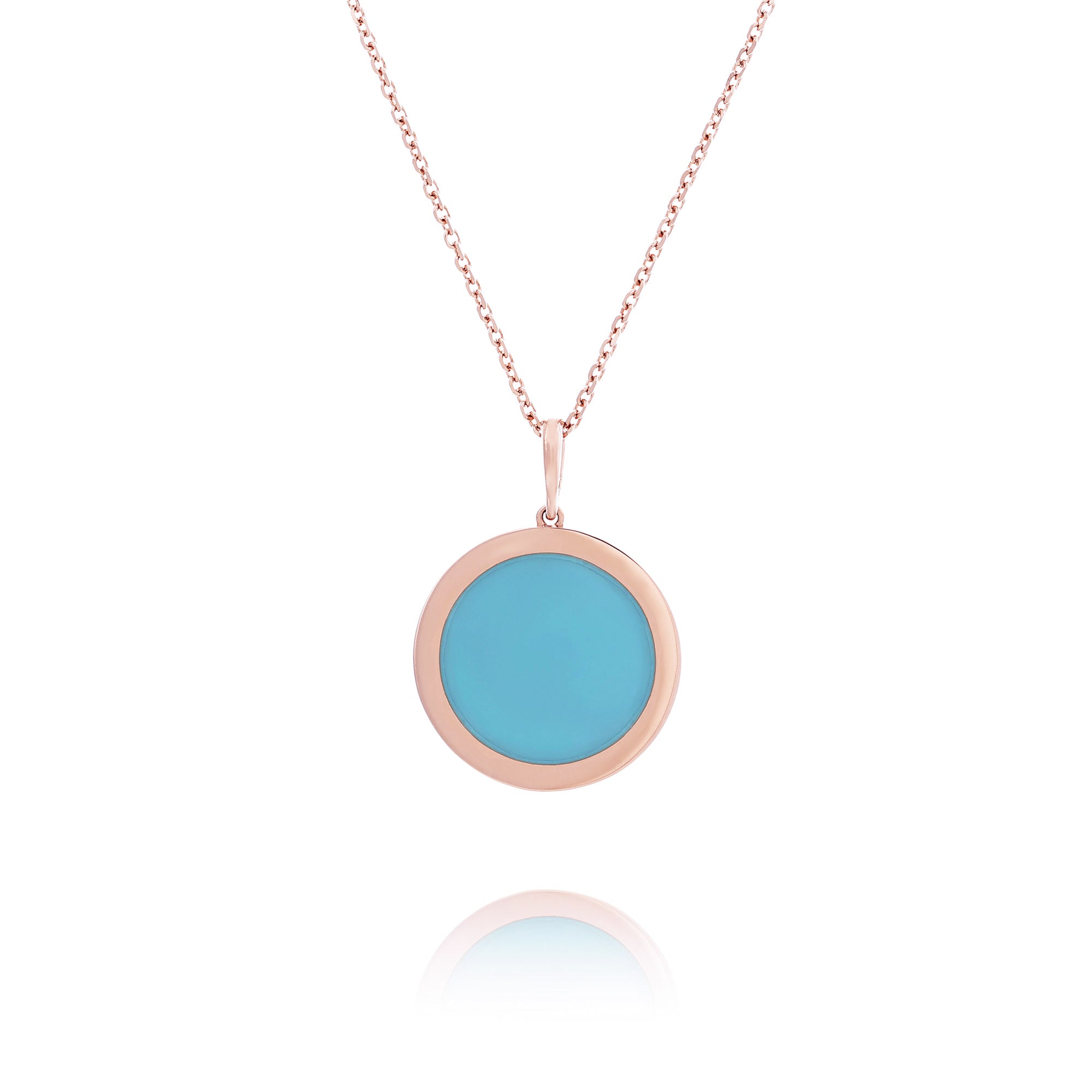 Divine Grace Pendant 18kt Rose Gold with Turquoise | Shen Yun Collections