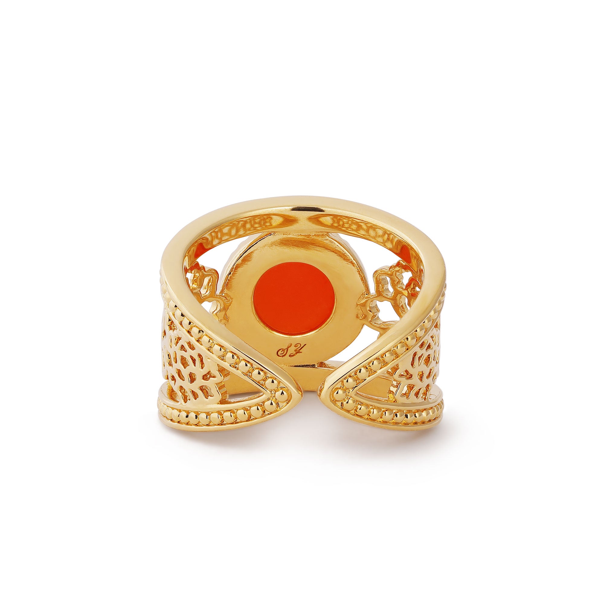 Golden Tang Peony Ring - Orange | Shen Yun Collections