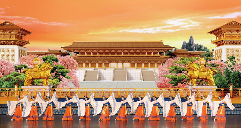 Tang Dynasty Grace Tote - Cornflower Blue – Shen Yun Collections