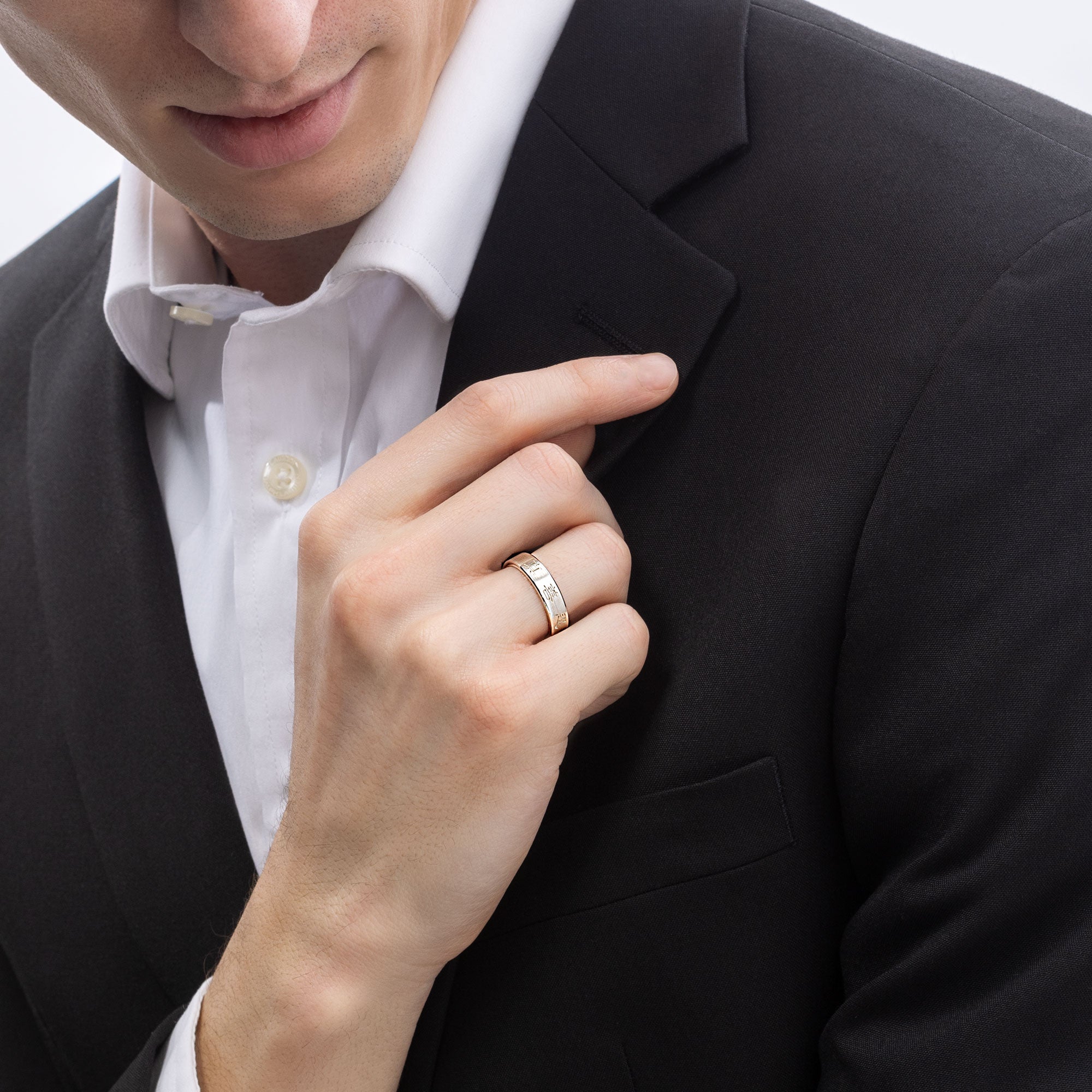 Zhen Shan Ren Timeless Beveled Ring 18kt White Gold, 5mm wide | Shen ...
